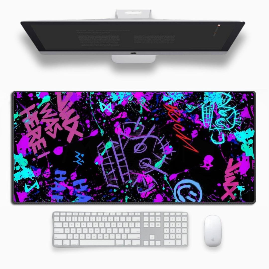 Cute Jinx Fanart Aesthetic Desk Mat, Large Extended Gaming Mouse Pad ...