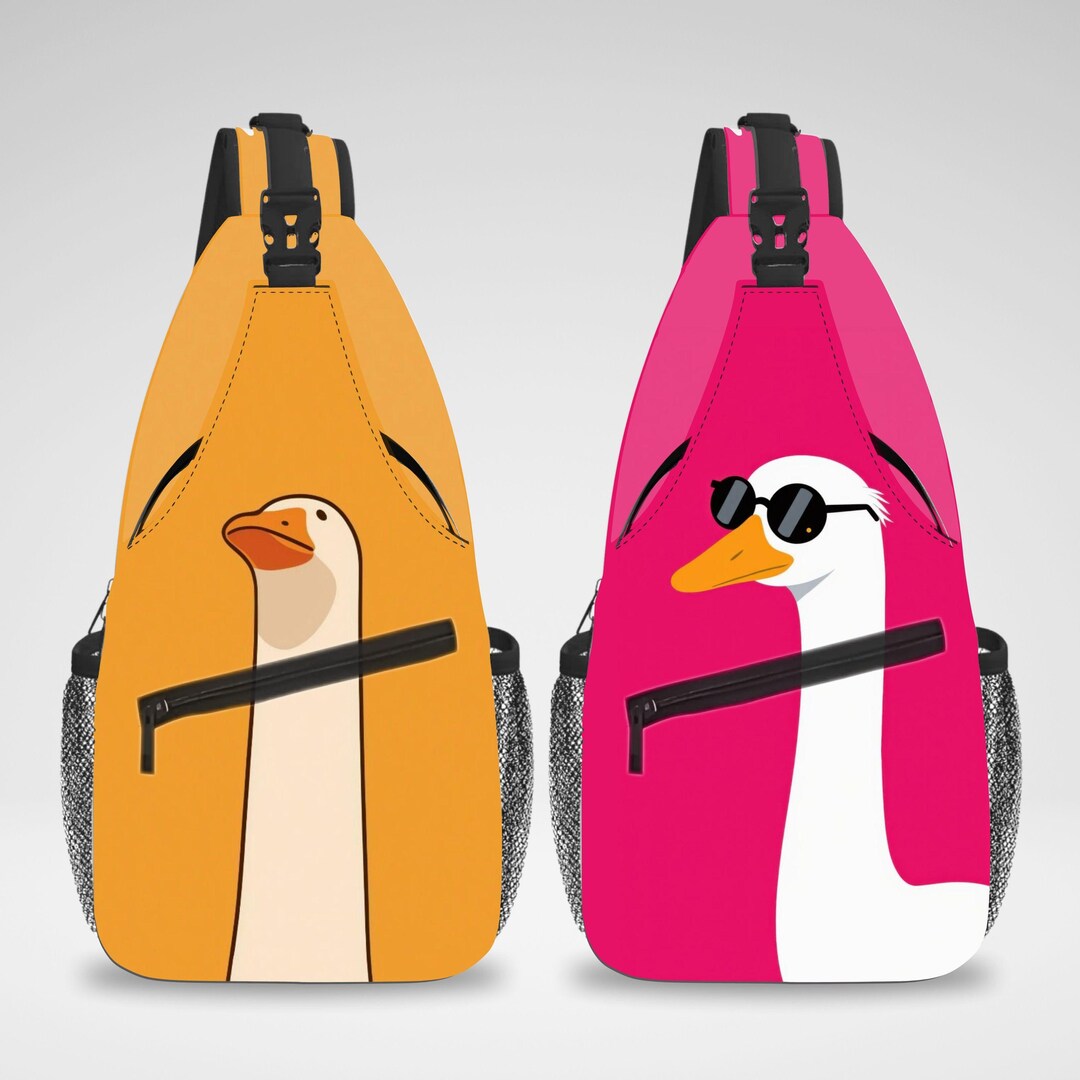 Cute Goose Art Print Aesthetic Cross Body Sling Bag, Chest Bag ...