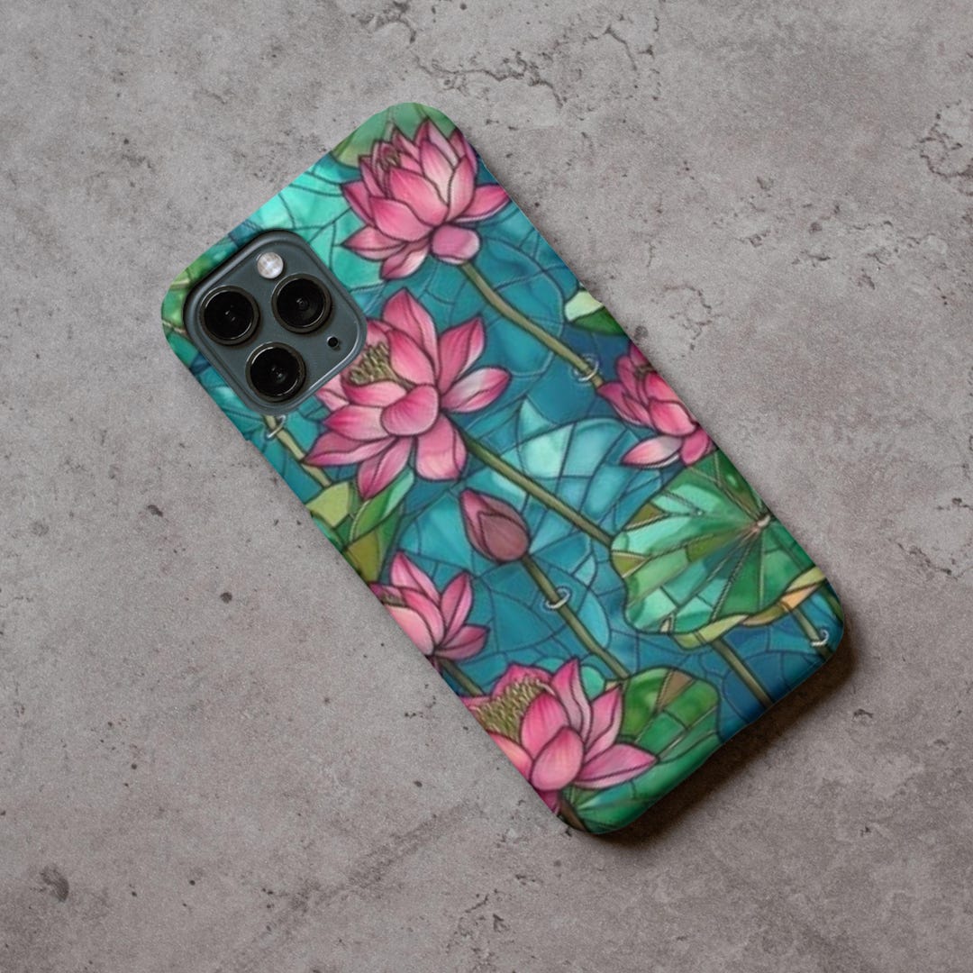 Lotus Art Aesthetic Full Print iPhone Case for iPhone 16 Pro Max ...