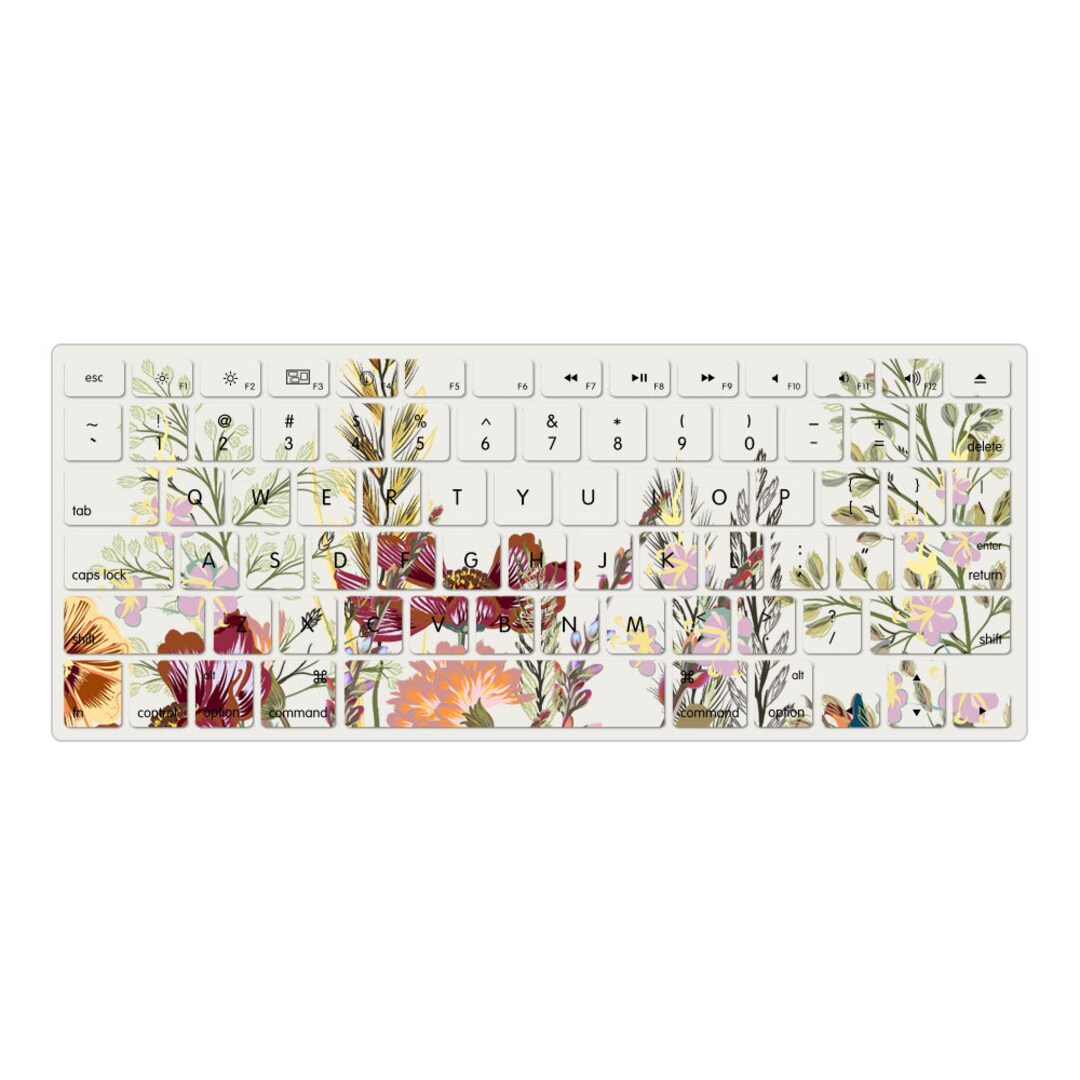 Floral Personalized Keyboard Cover for MacBook Pro 13 / MacBook Air 13 ...