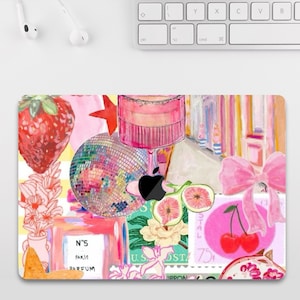 Cute Pattern Aesthetic Scrapbook MacBook Case for MacBook Air 15 13 ...