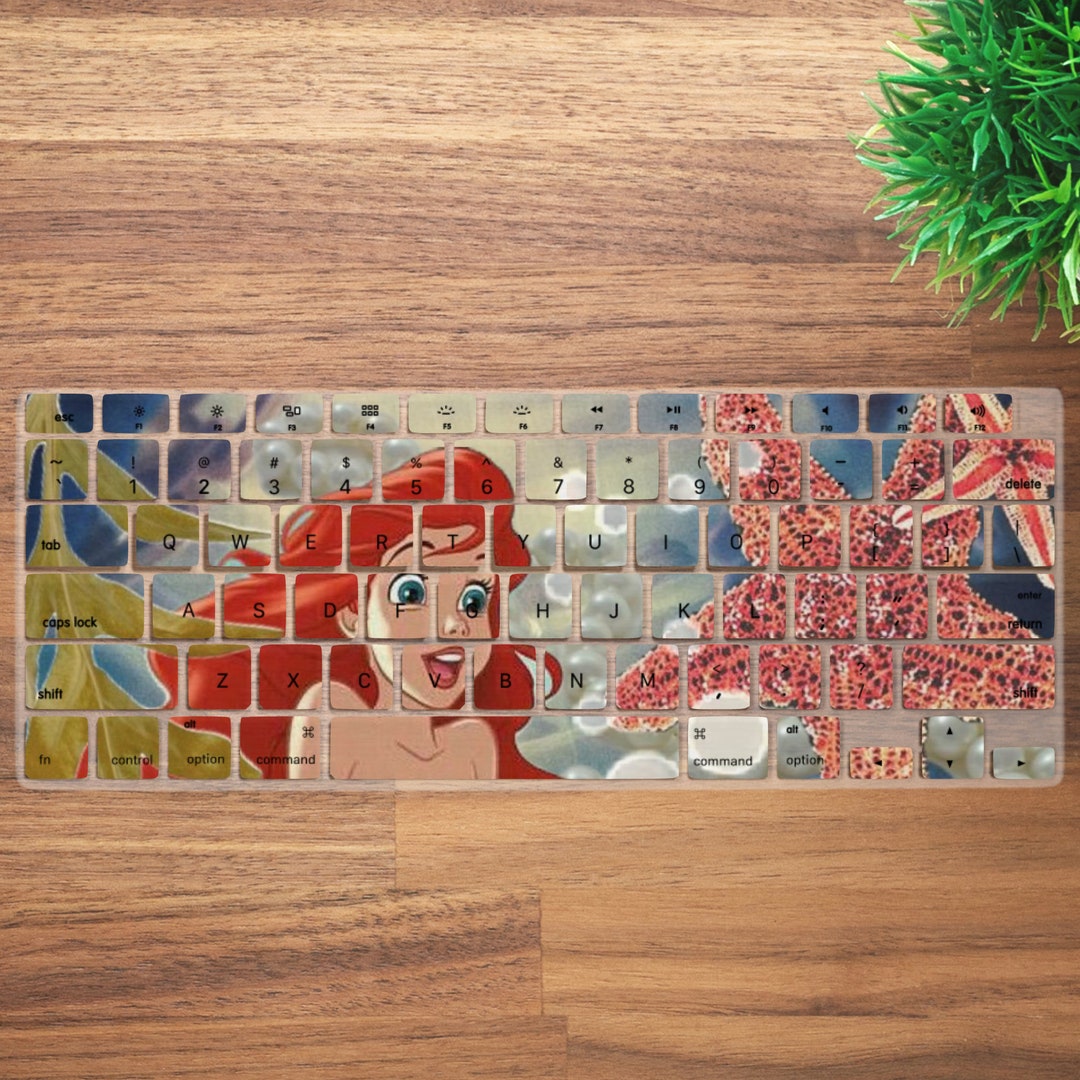 Buy Cute Cartoon Mermaid Aesthetic Keyboard Cover for MacBook Pro 13 14 ...