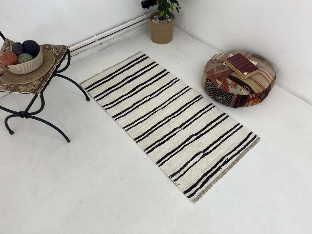 2x4 Striped White Hemp Runner 2x4 White Vintage Runner 2x4 Zebra Runner ...