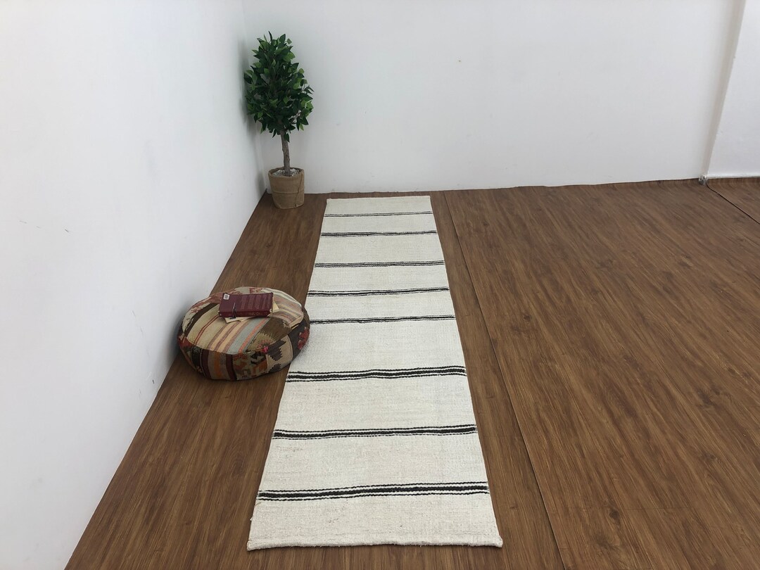 2x9 Runner White Rug,entry Rug,jute Kilim Rug Hand Made Rug,2'3x9'3 Ft ...