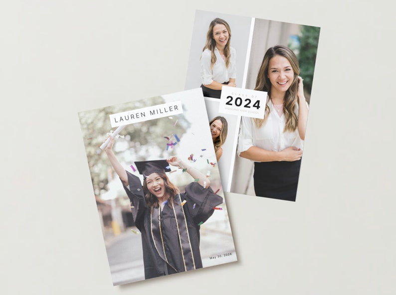 Custom Modern 2024 Graduation Announcement Template Instant Download - Etsy