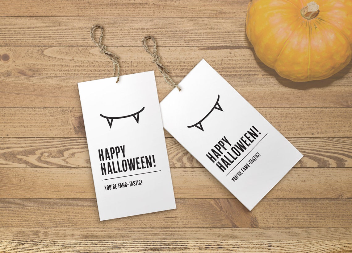 Printable Cute Halloween Gift Tags Set of 12 - Etsy