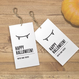 Printable Cute Halloween Gift Tags Set of 12 - Etsy