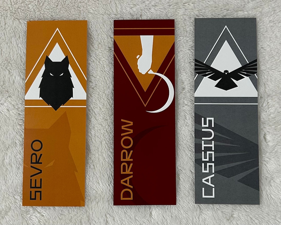 Darrow, Cassius, and Sevro "brothers" Bookmark Set 2"x6" - Double-sided ...