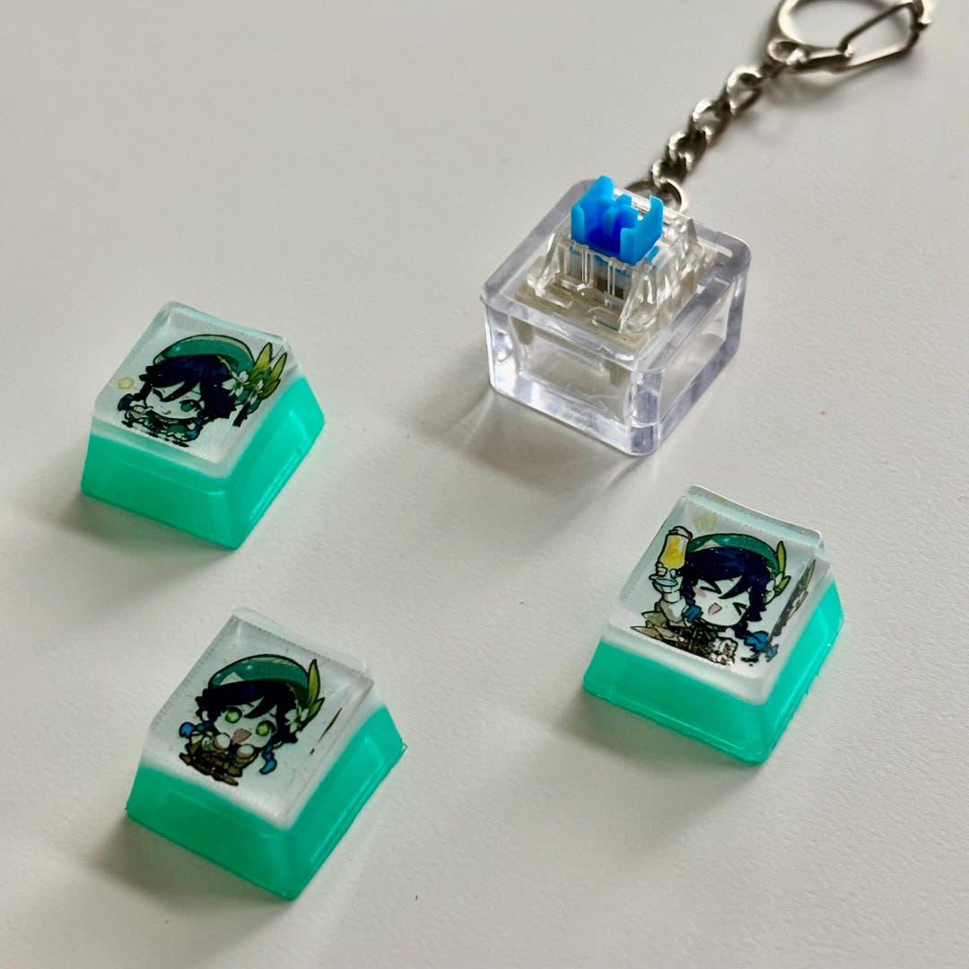 Genshin Impact Handmade Resin Keycap | Venti | for Mechanical Keyboards ...