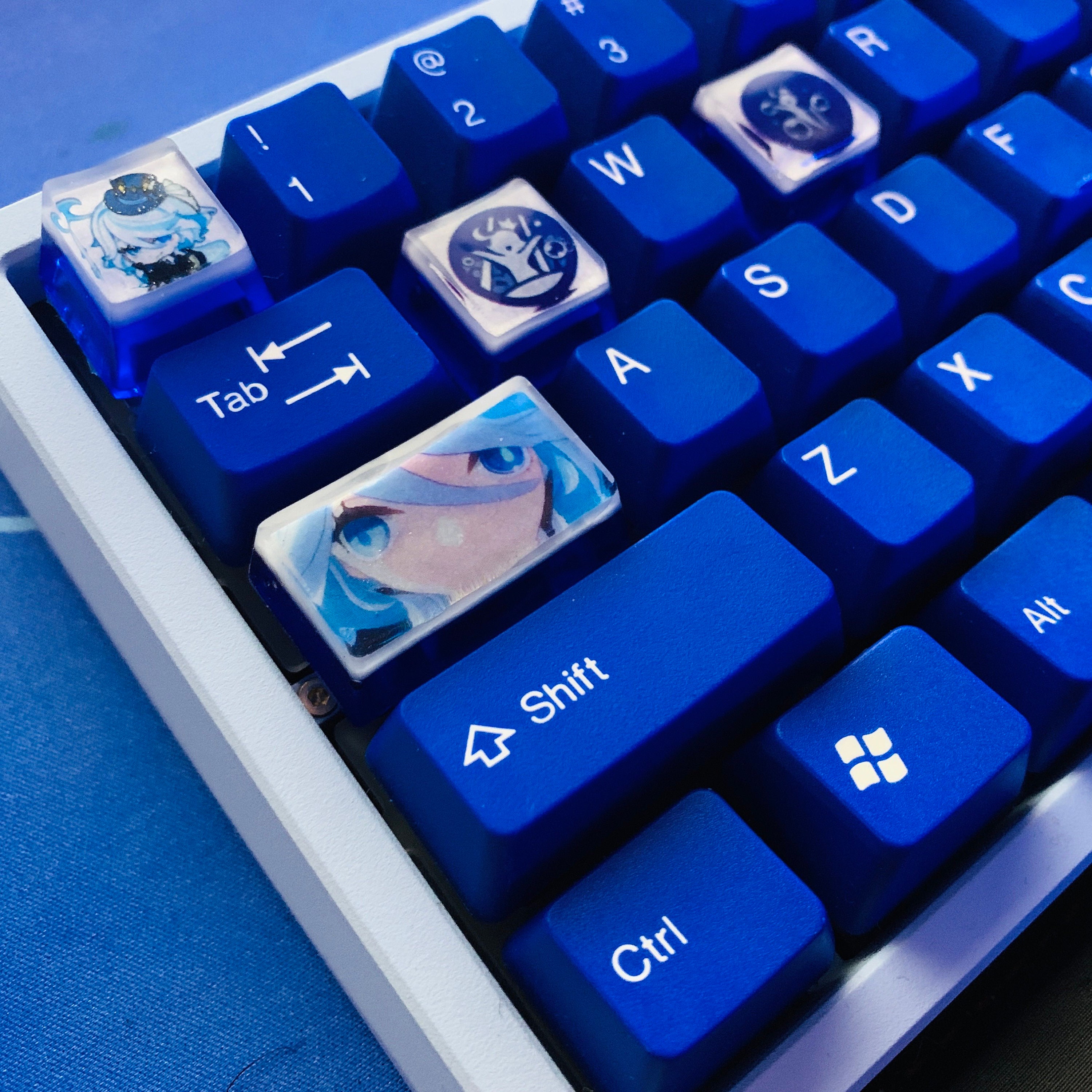 Genshin Impact Handmade Resin Keycap Wide Furina for Mechanical ...