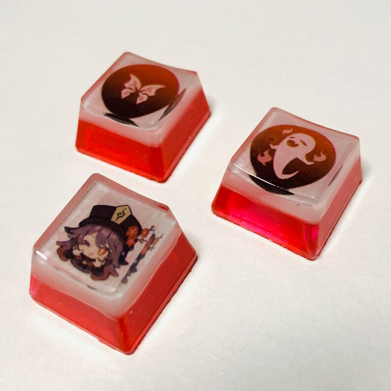 Genshin Impact Handmade Resin Keycap Hutao for Mechanical - Etsy