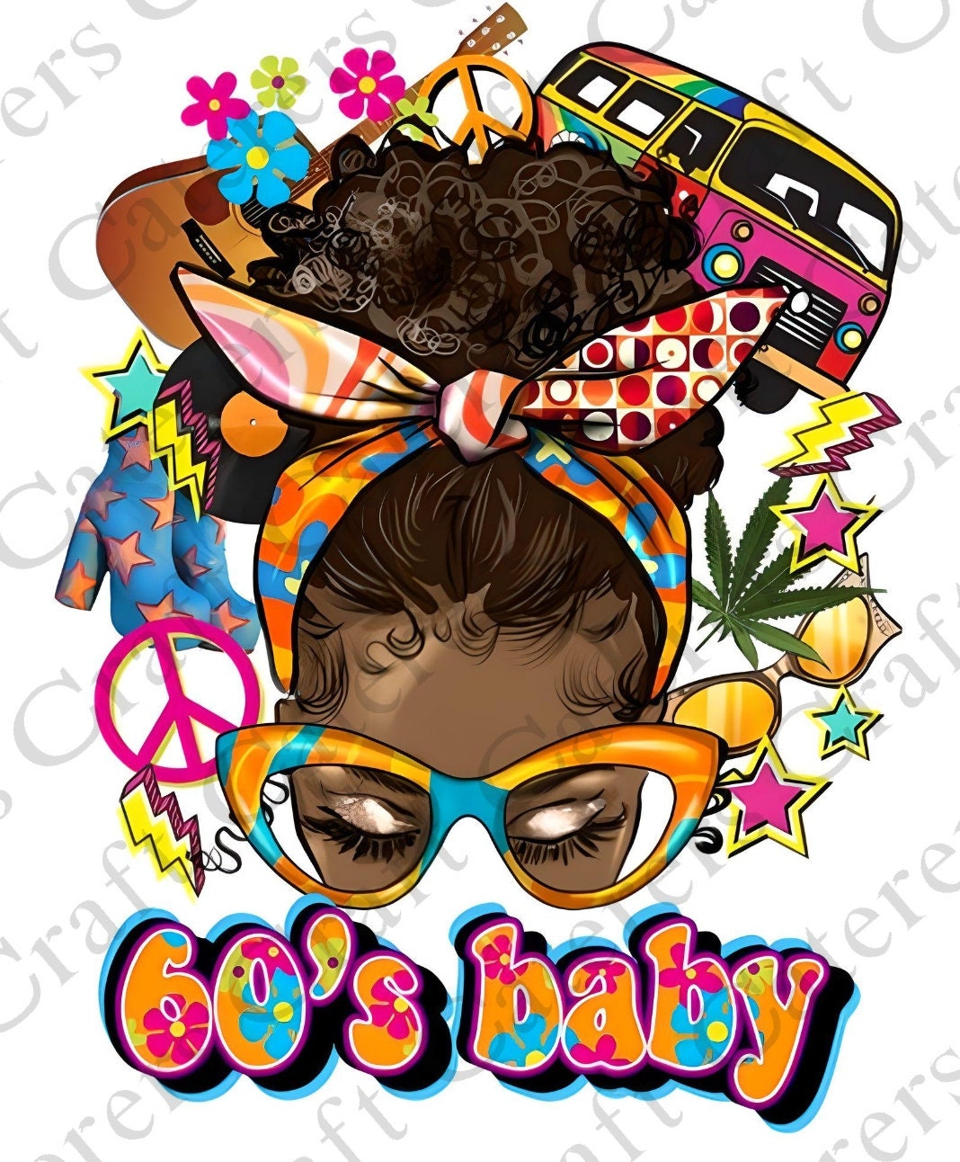 Head 60's Baby digital - Etsy