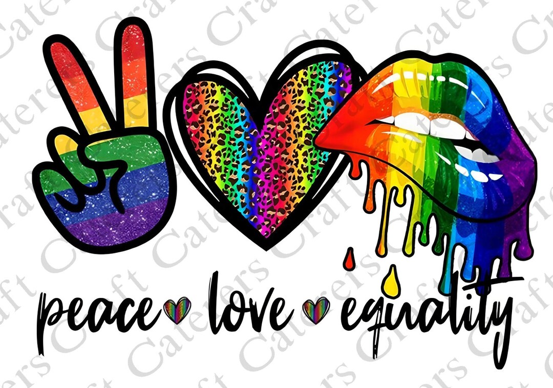 Pride Peace Love Equality digital - Etsy