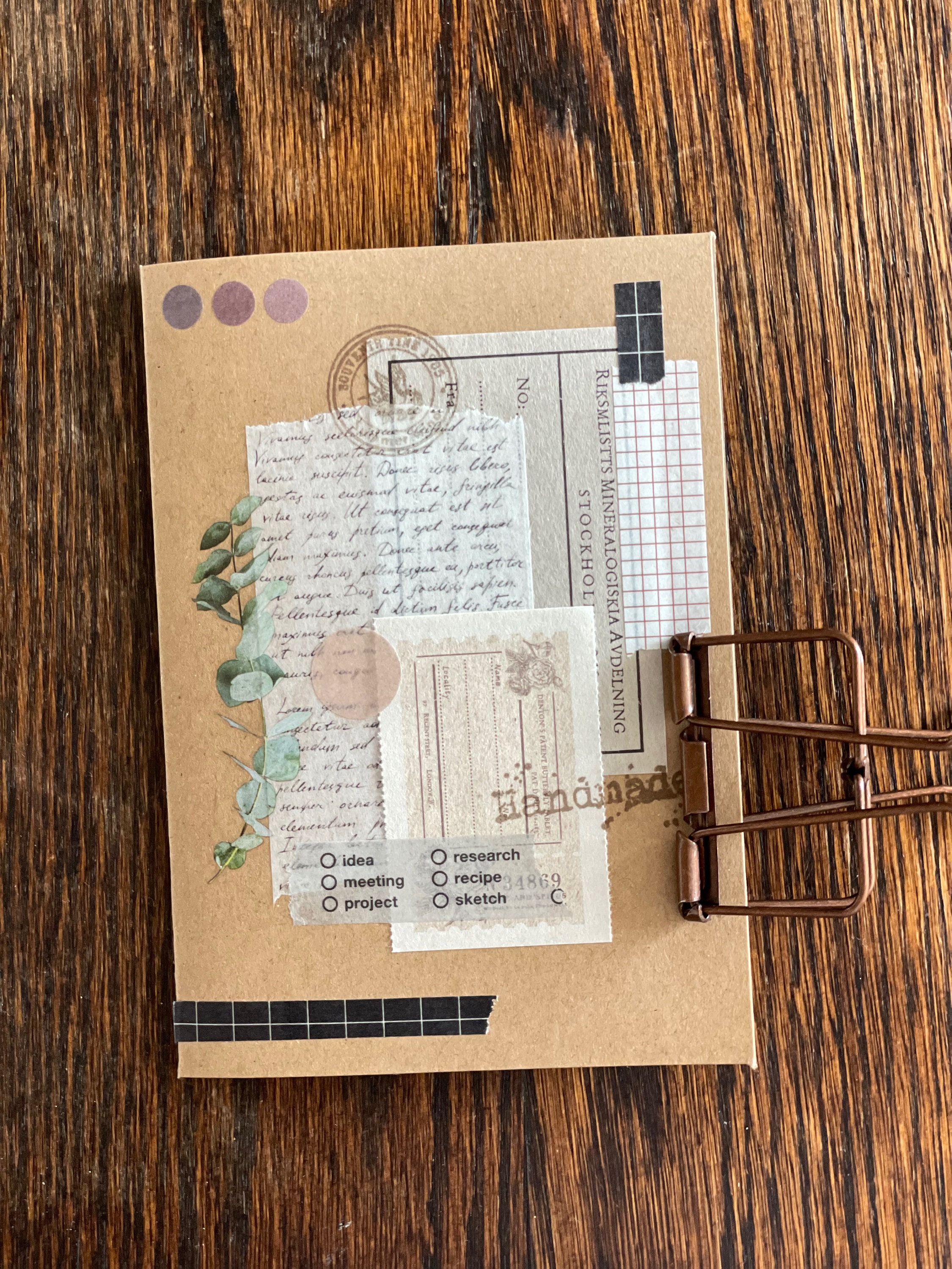 Handmade Vintage Collage Card Aesthetic Card Personalised Card Recycled ...