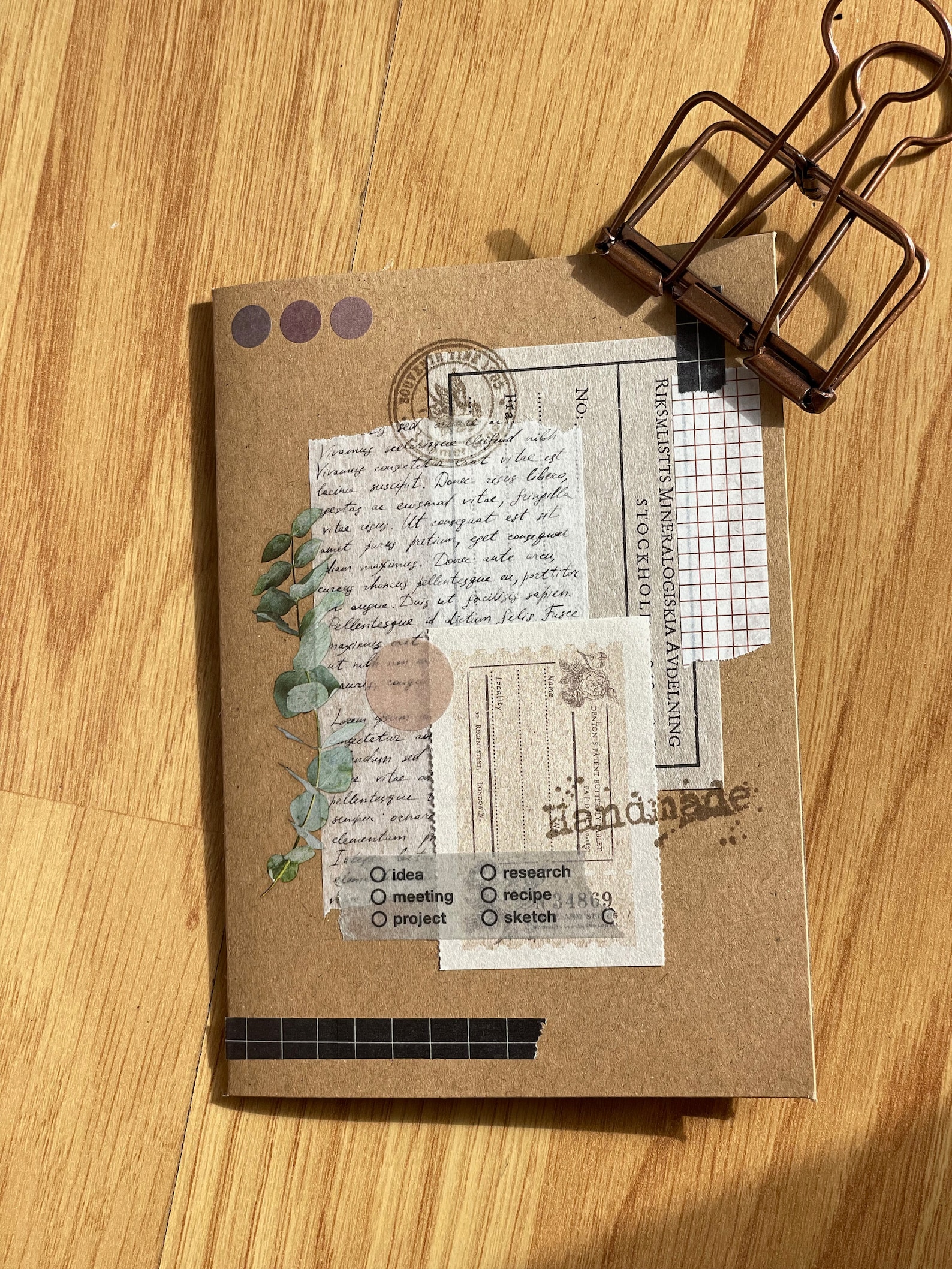 Handmade Vintage Collage Card Aesthetic Card Personalised Card Recycled ...