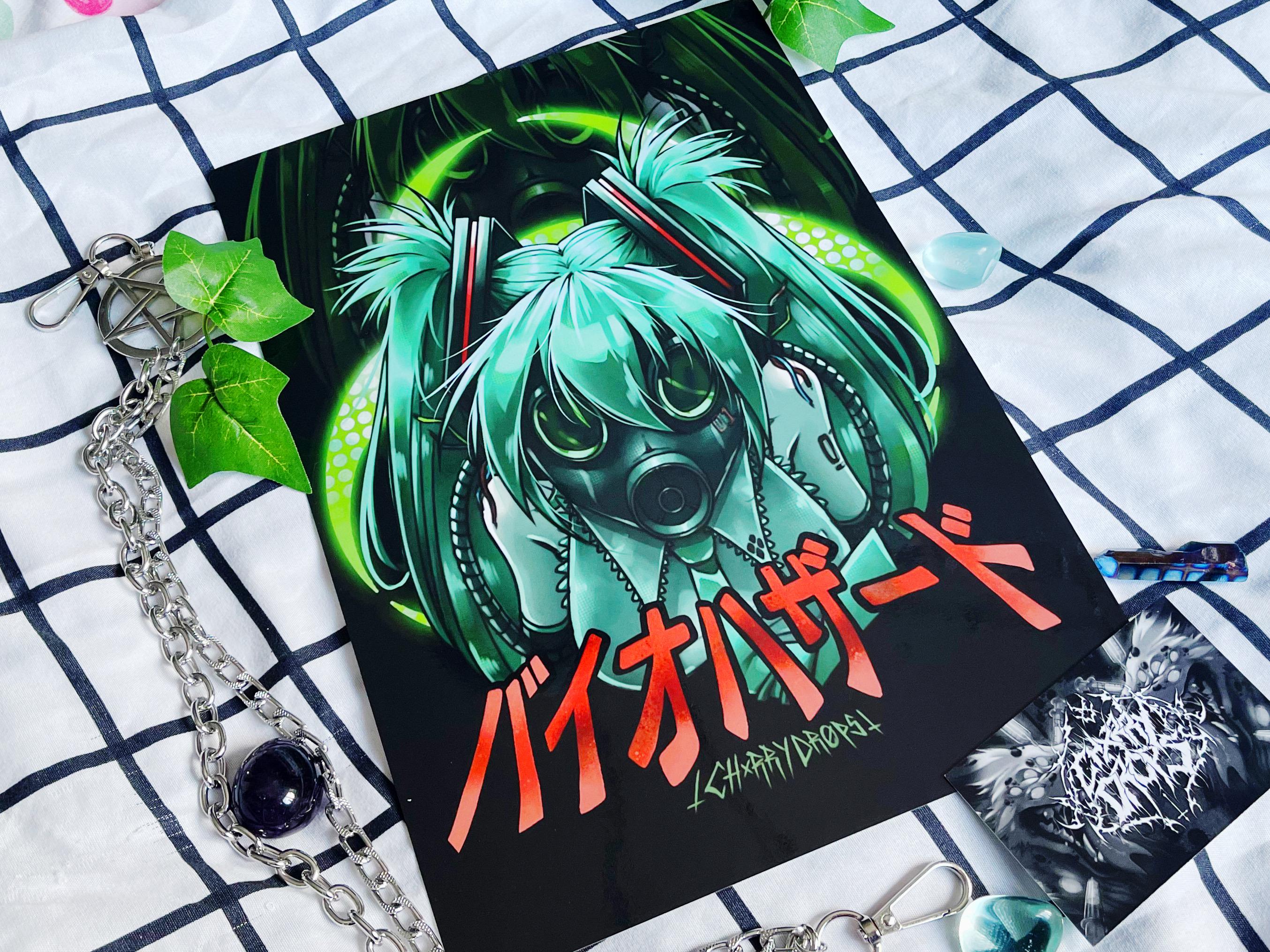 HATSUNE MIKU | Biohazard Miku | Vocaloid | A4 Glossy Art Print - Etsy