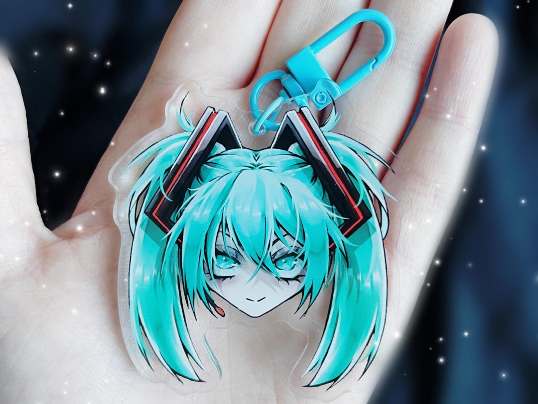 CHIBI MIKU Keychain | Hatsune Miku | Vocaloid | Acrylic Charm | 2.5” - Etsy