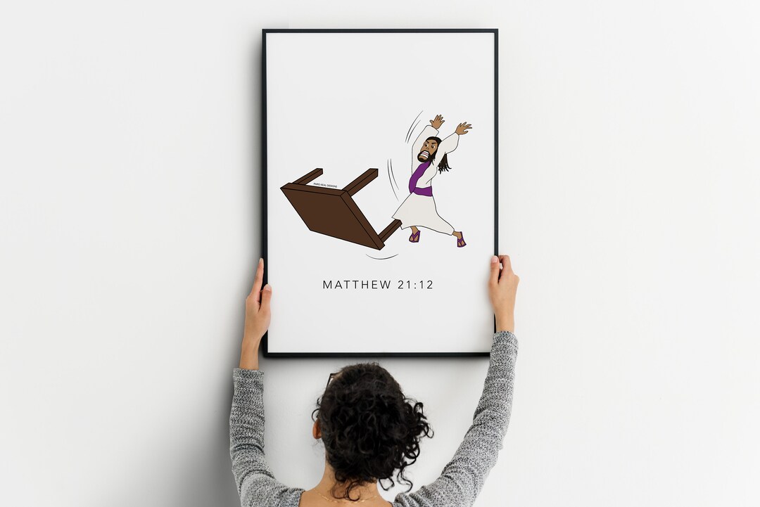 Jesus Table Flip, Digital Download Print, Christian Wall Art - Etsy
