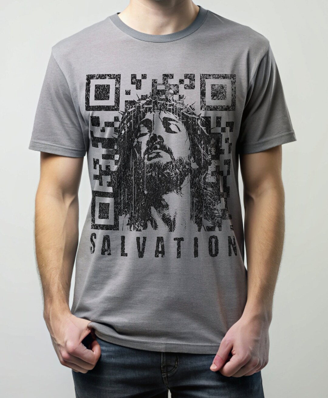 Yeshua Jesus Salvation QR CODE Shirt Comfort Colors Jesus Savior of the ...