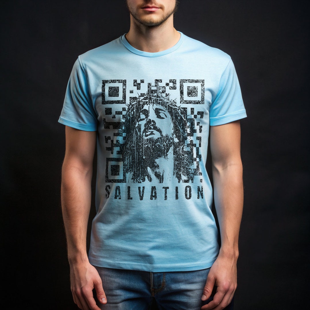Yeshua Jesus Salvation QR CODE Shirt Jesus Savior of the World QR Code ...