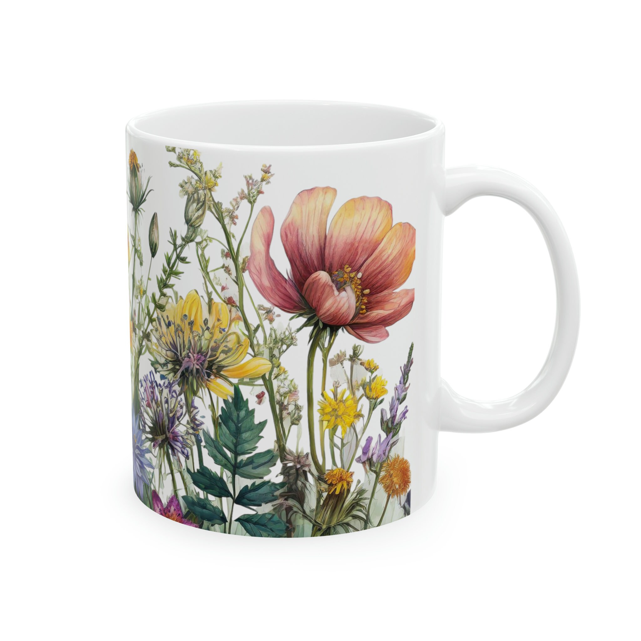 Wild Flowers Mug, Floral Coffee Mug, Floral Tea Mug, Coffee Tea Cup ...