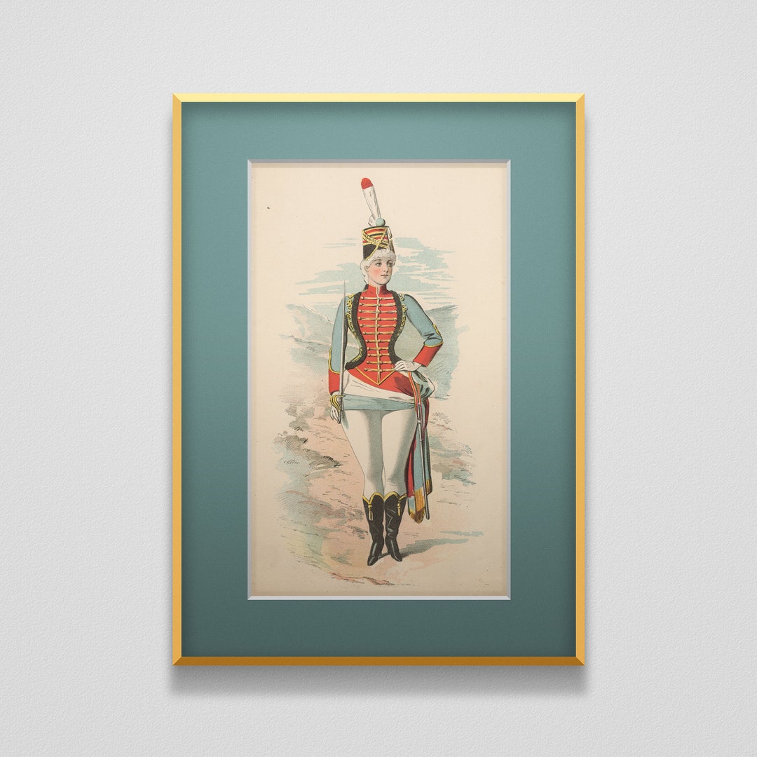1890s Spanish Solider & Tambourine Original Chromolithographic Costume ...