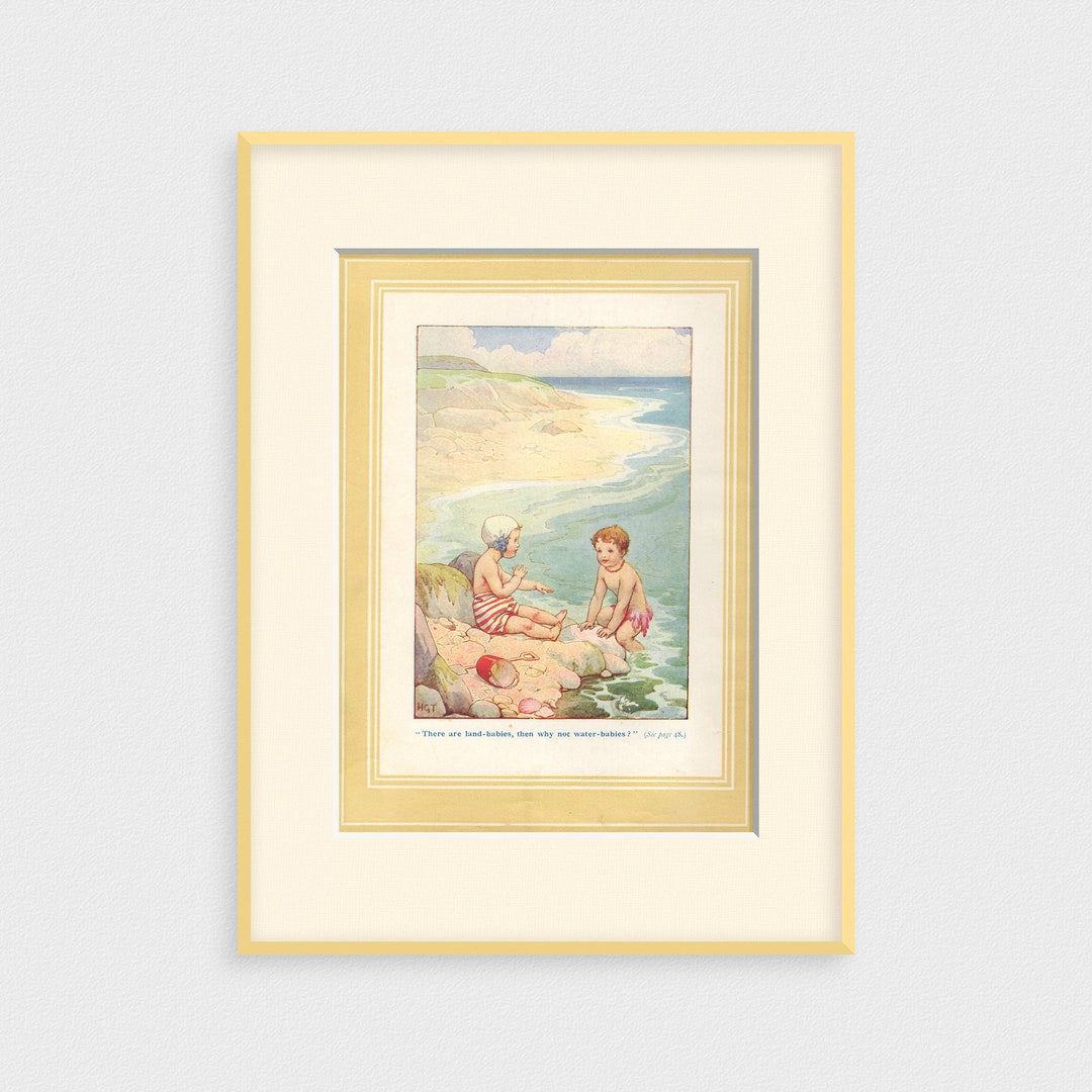 1930s Beach Babies Original Print by Harry G. Theaker From Waterbabies ...