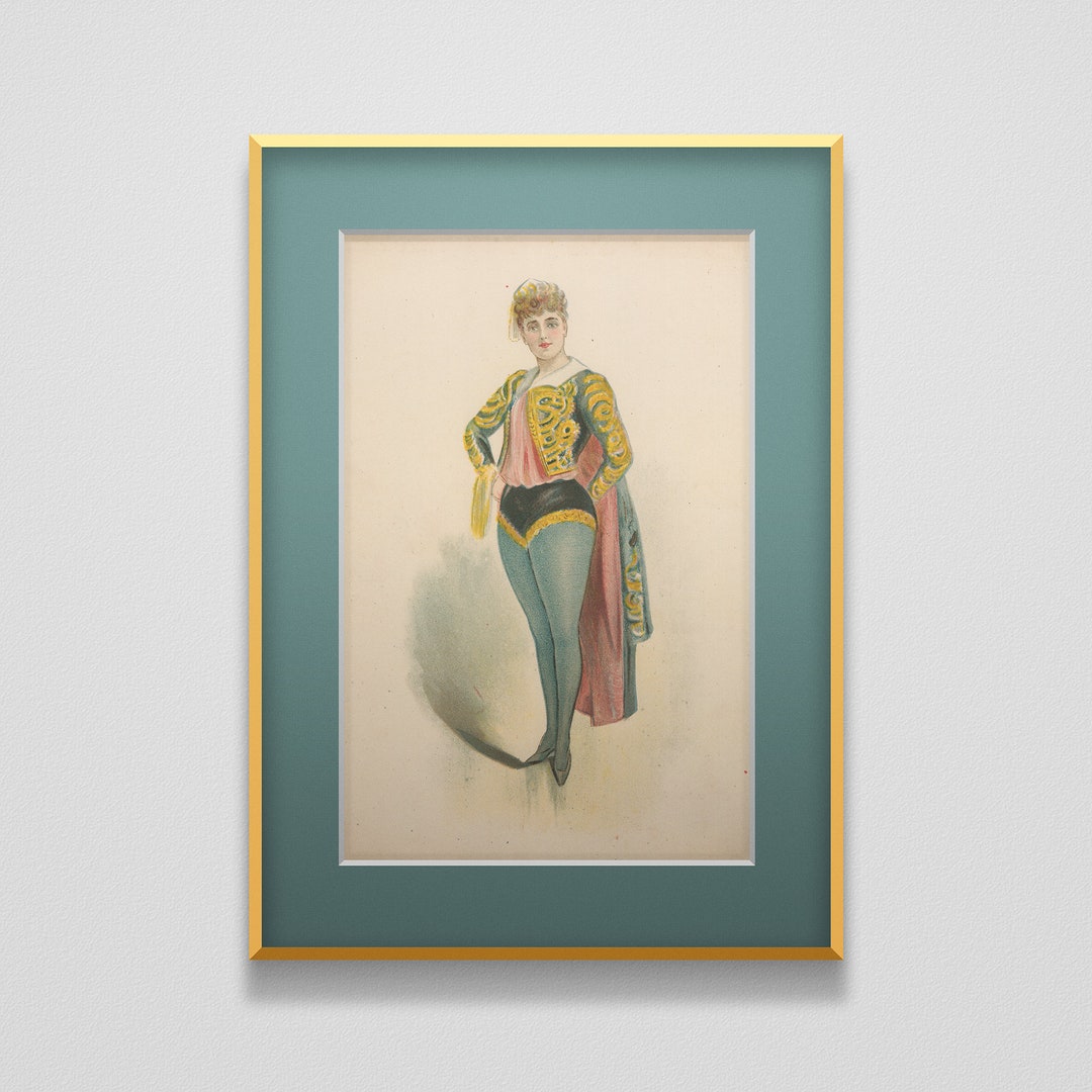 1890s Spanish Matador Woman Original Chromolithographic Costume Fashion ...