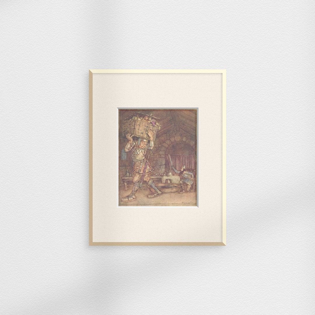 1916 lludd & Llevelys Giant Original Antique Wall Art Print by Arthur ...