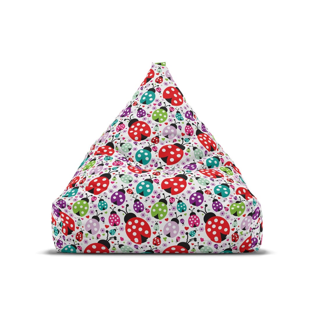 Colorful Ladybug Bean Bag Chair Cover, Cute Bean Bag for Kids, Toddlers ...