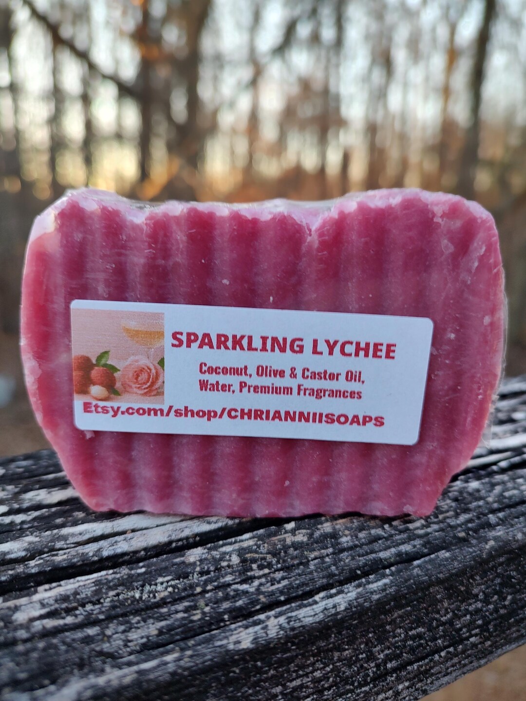 SPARKLING LYCHEE Premium Homemade Soap Bar Smells Like Lychee Black ...