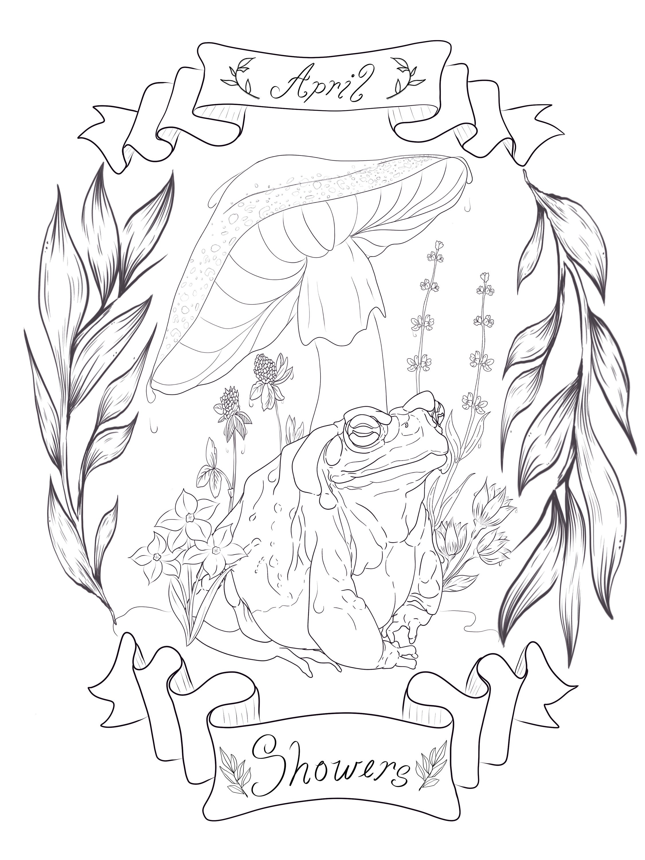 Spring Coloring Pages Pack - Etsy