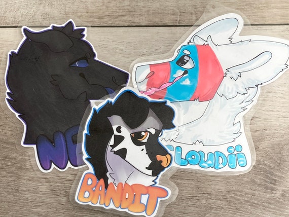 Custom Furry Badge Fursuit Badge Furry Badge Commission | Etsy Ireland