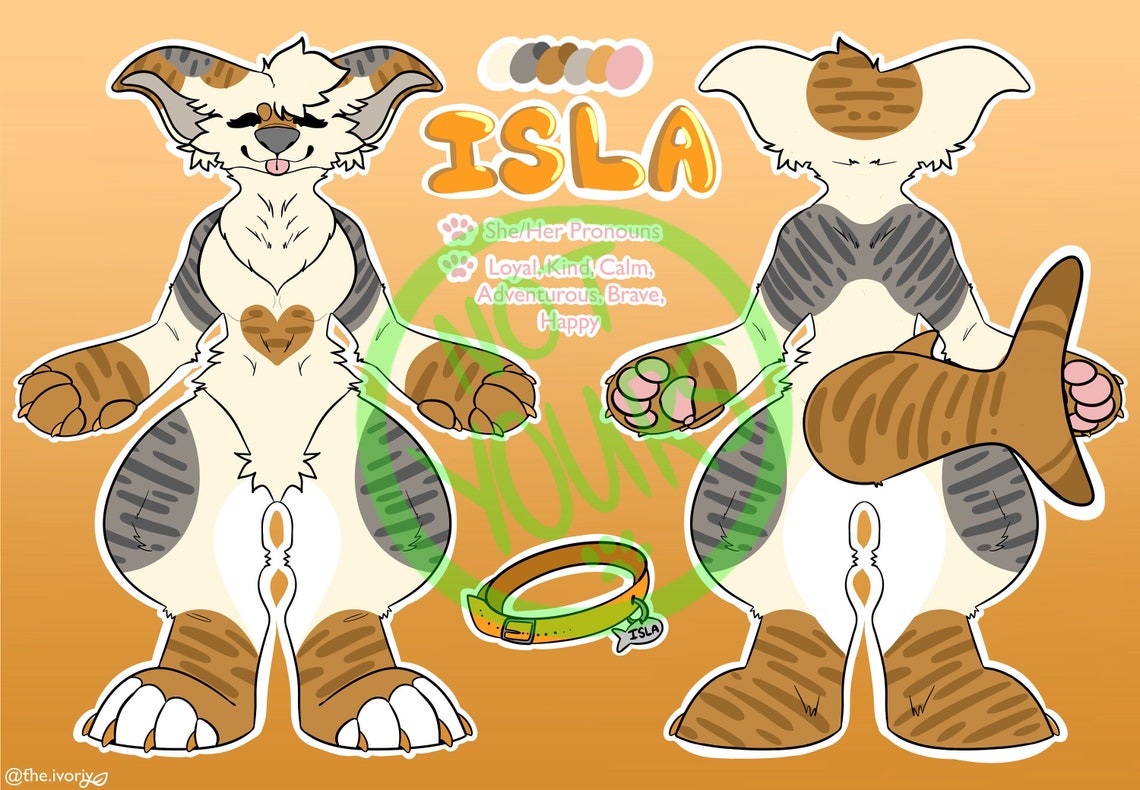 Fursona Reference Sheet Commission Custom Ref Sheet Art - Etsy