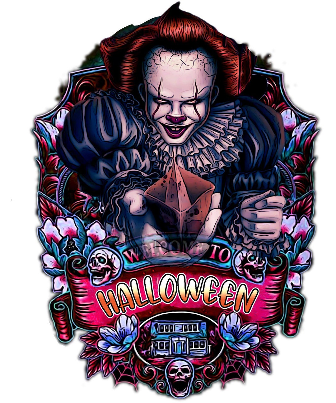 Halloween Horror Pennywise Sublimation PNG JPEG - Etsy