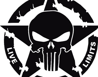 Punisher Skull Decal | Etsy