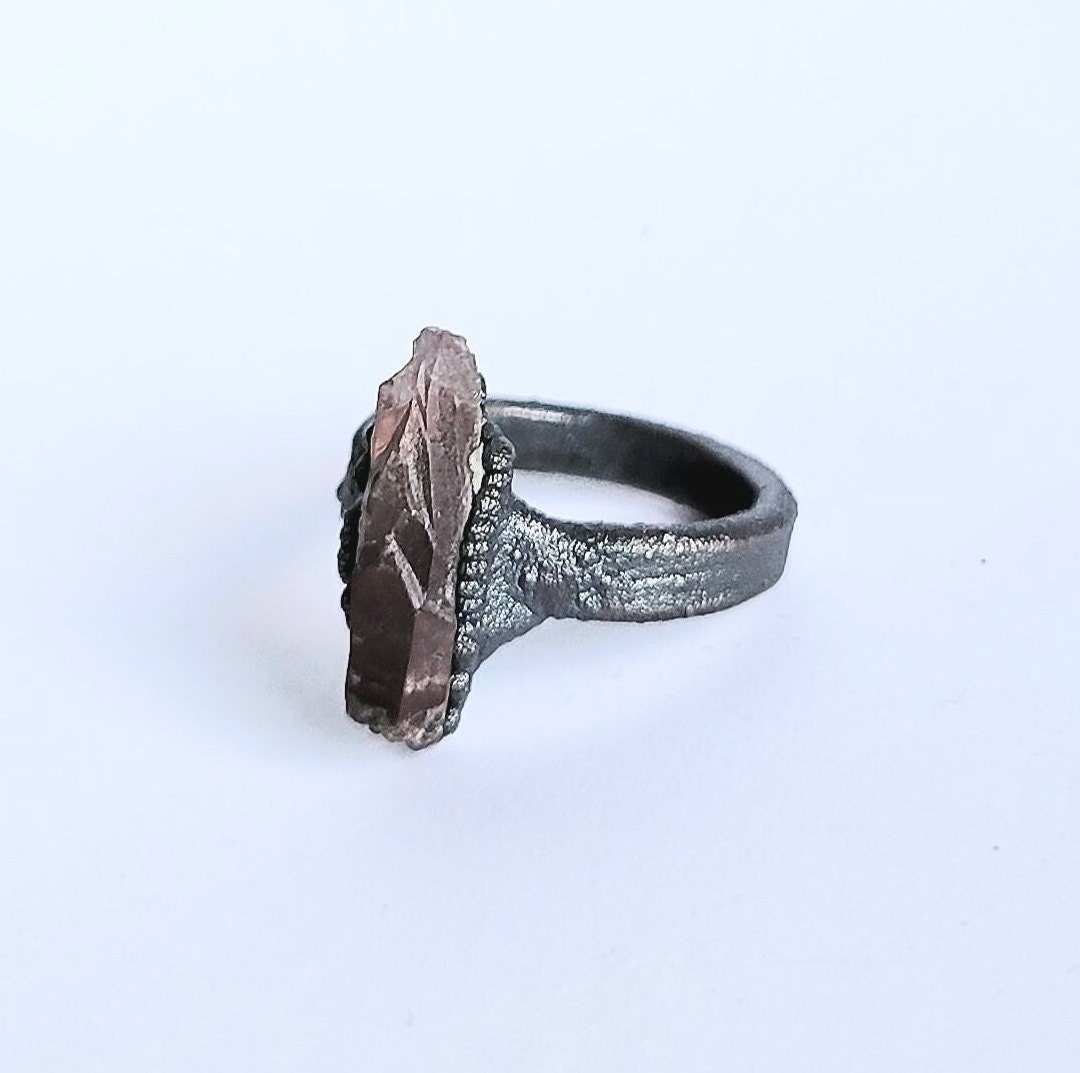 Pink Lithium Quartz Ring Size - Etsy