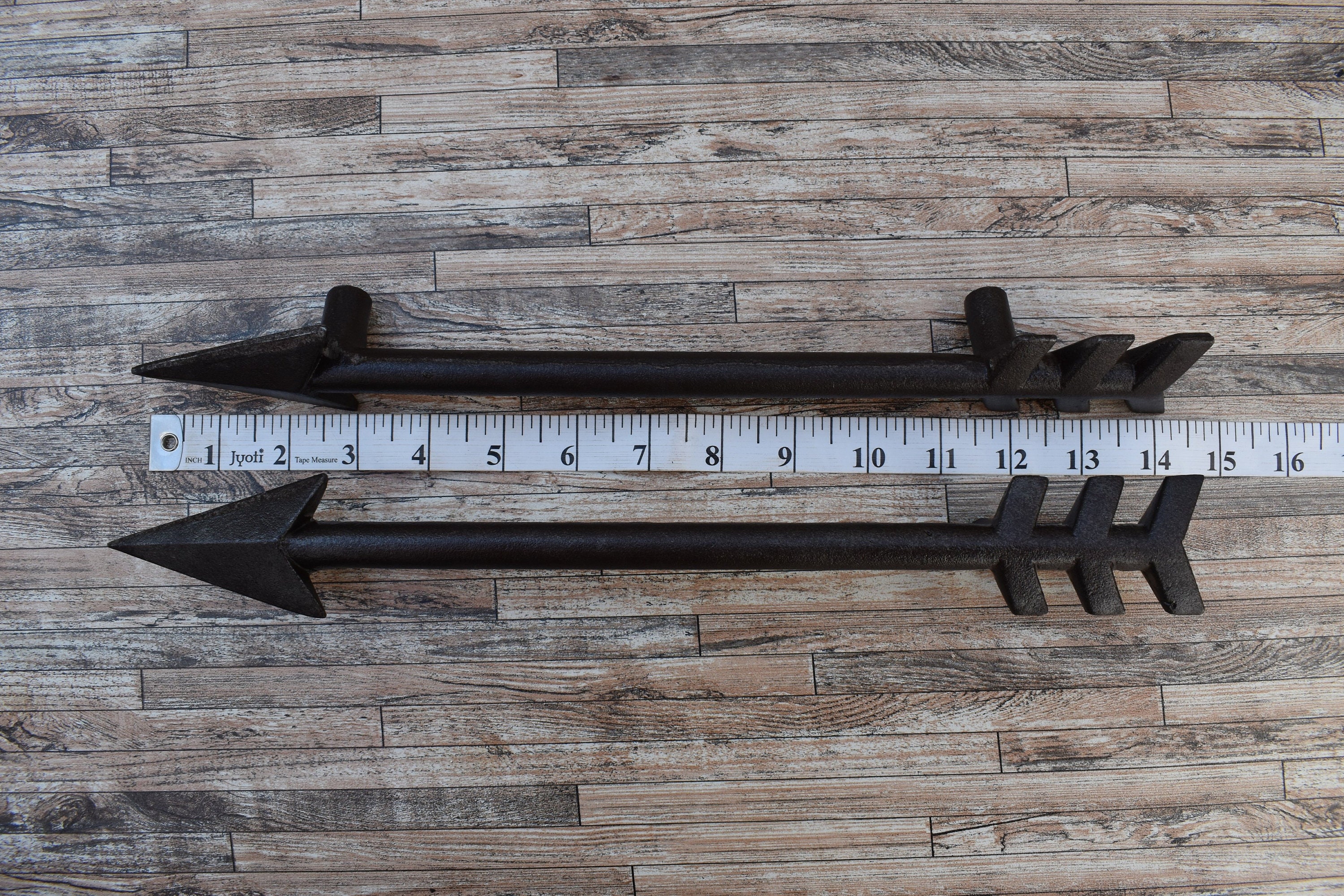 Vtg Cast Iron Large Arrow Handles Cupboard Cabinet Door Gate Pulls ...