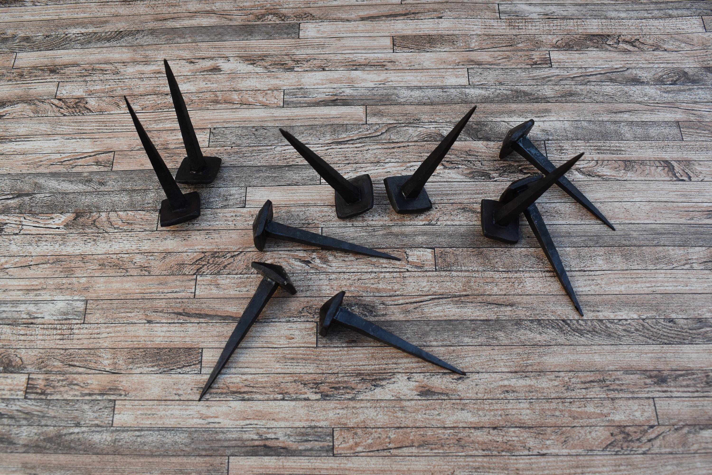 10 Pcs Vintage Blacksmith Wrought Iron Handforged Door Gate Hammered ...