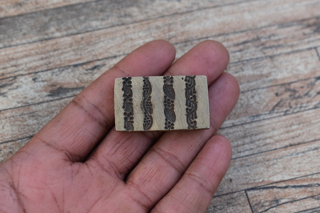 Vintage Style Cast Brass Goldsmith Silversmith Wire Impression With ...