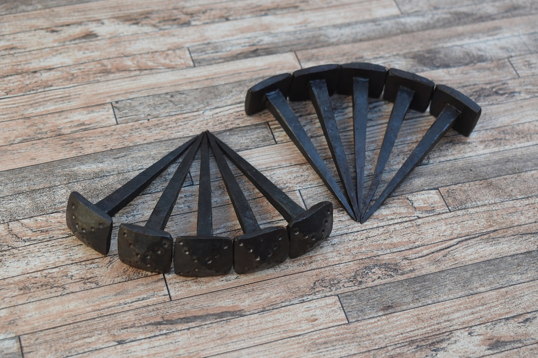 10 Pcs Vintage Blacksmith Wrought Iron Handforged Door Gate Hammered ...