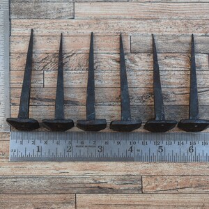 6x Vintage Style Blacksmith Handforged Wrought Iron Nails Door Gate ...