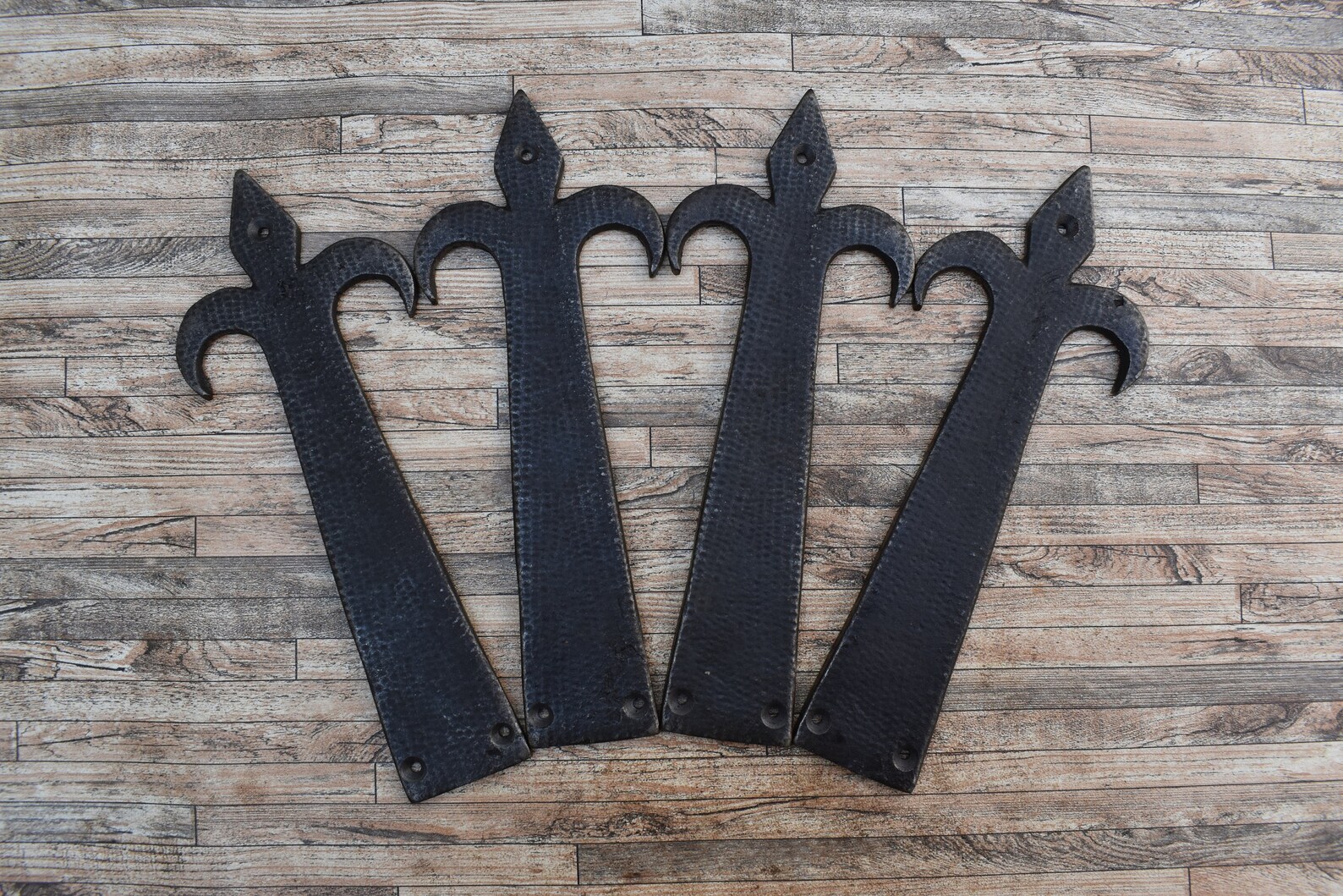 Decorative Cast Iron Dummy Hinges - 9.5 Inch Arrow Tip Farmhouse Door ...