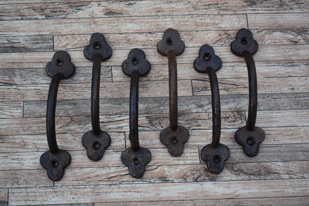 6x Vintage Style Cast Iron Door Gate Drawer Cabinet Cupboard Screen ...