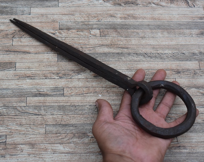 Vintage Wrought Iron Handforged Horse Tie Hitching Post Ring Rustic ...