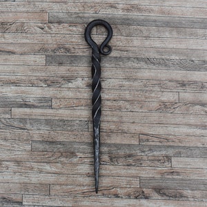 Vintage Wrought Iron Blacksmith Handforged Twisted Marlin Spike Hitch ...