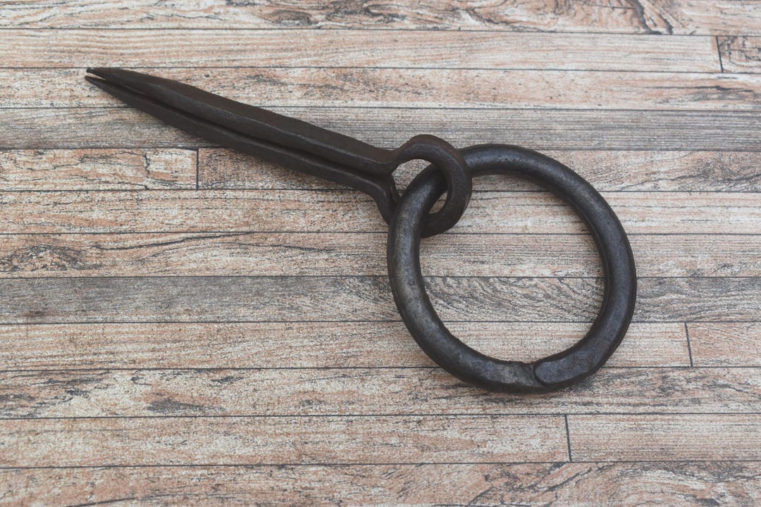 Vintage Wrought Iron Handforged Horse Tie Hitching Post Ring Rustic ...