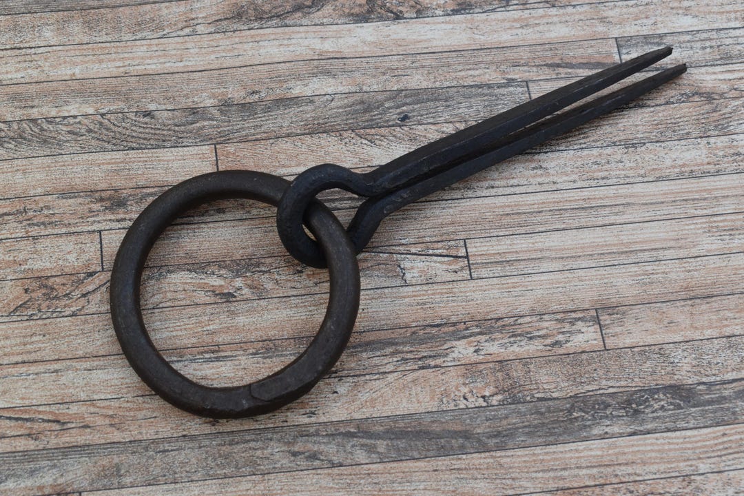 Vintage Wrought Iron Handforged Horse Tie Hitching Post Ring Rustic ...