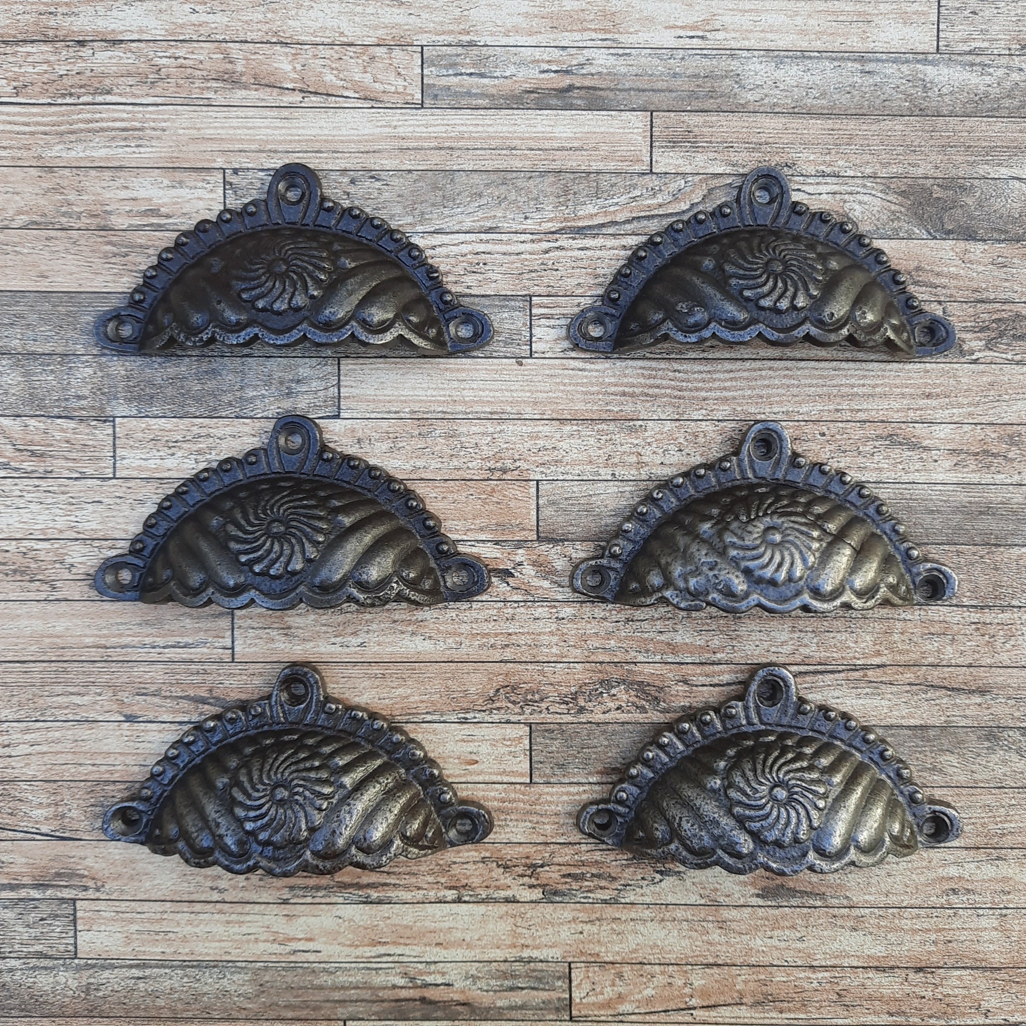 6pcs Vintage Victorian Style Cast Iron Floral Design Drawer - Etsy