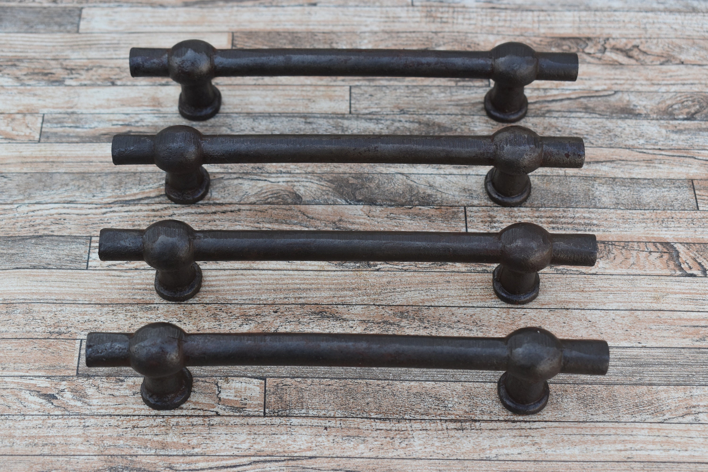 4x Vintage Victorian Style Cast Iron Door Handle 7" Inch Gate Drawer ...